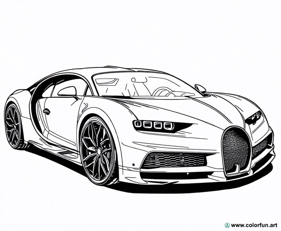 Desenhos para colorir do carro Bugatti Chiron Para Baixar ou Imprimir ...