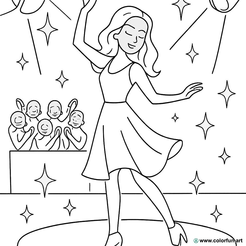 Desenhos para colorir de top model dançando Para Baixar ou Imprimir ...
