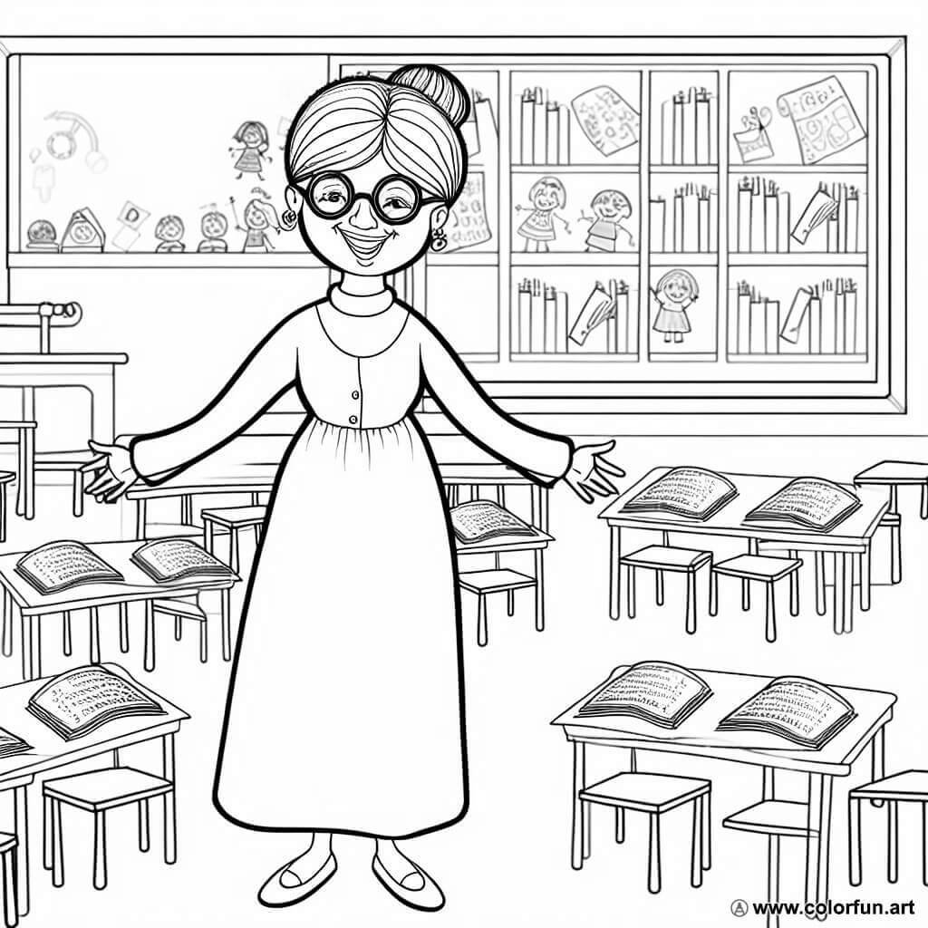 Desenhos para colorir para professora de educação infantil Para Baixar ...