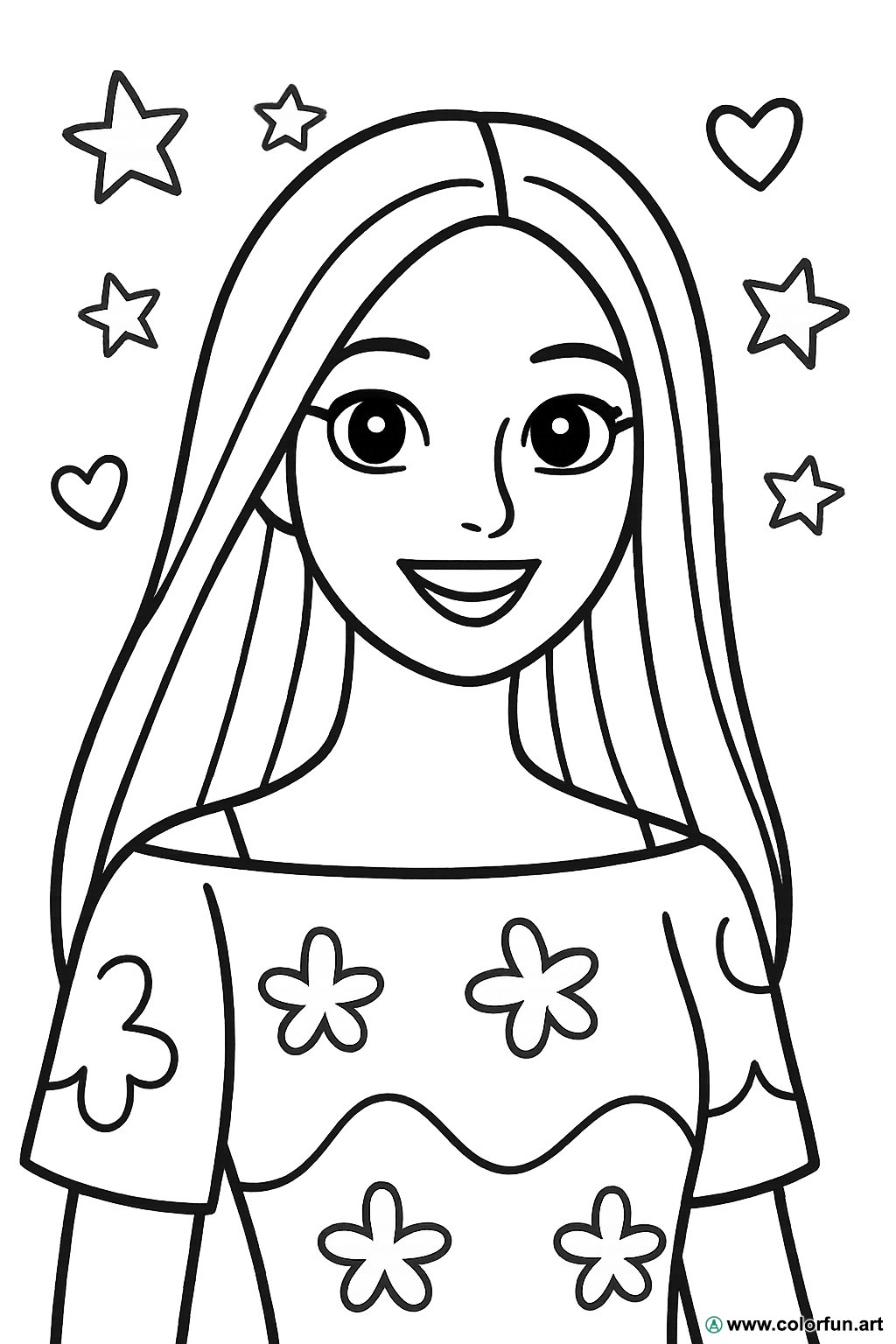 Desenhos para colorir de uma top model com um rosto magnífico Para ...
