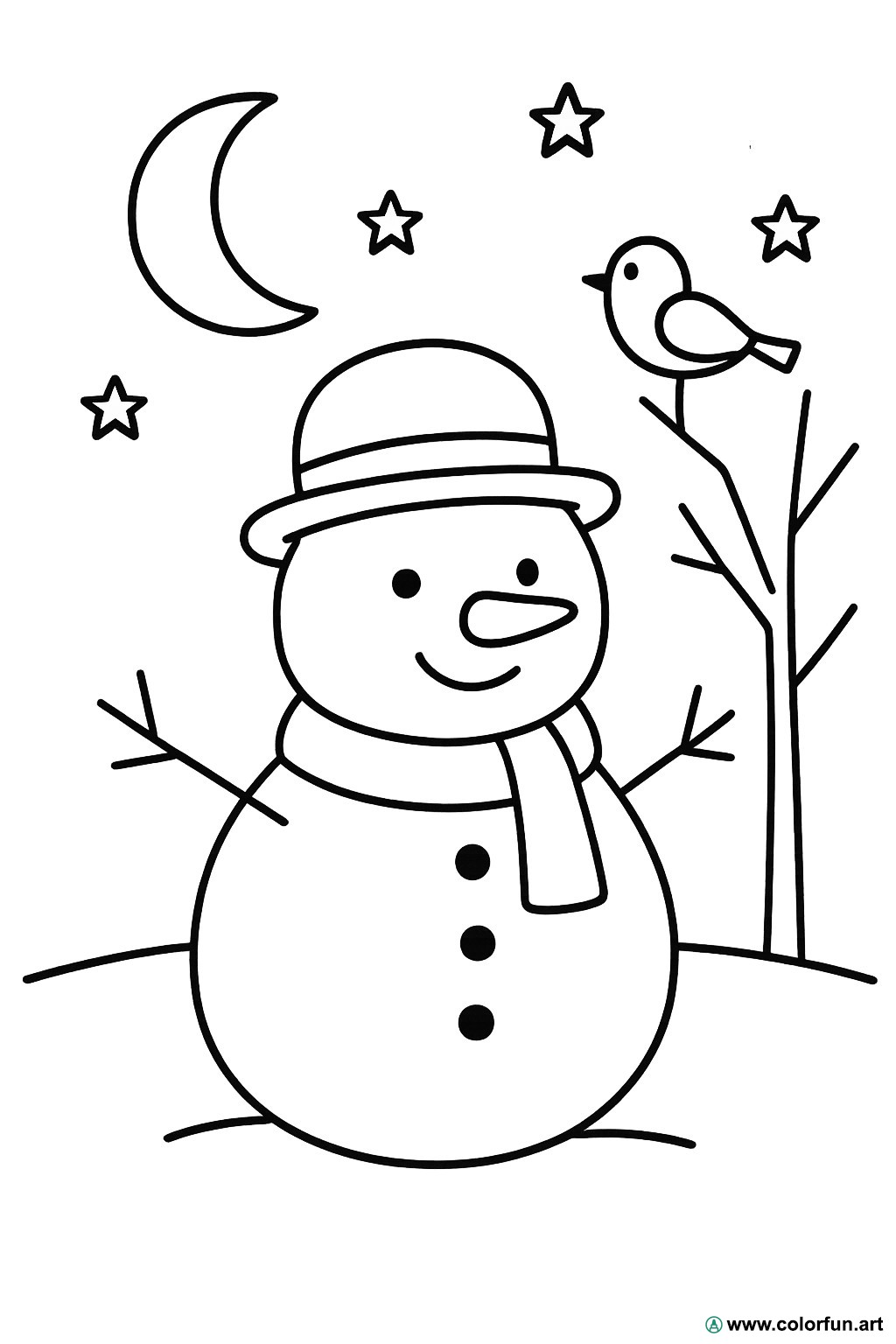 Desenhos para colorir de um boneco de neve Para Baixar ou Imprimir ...
