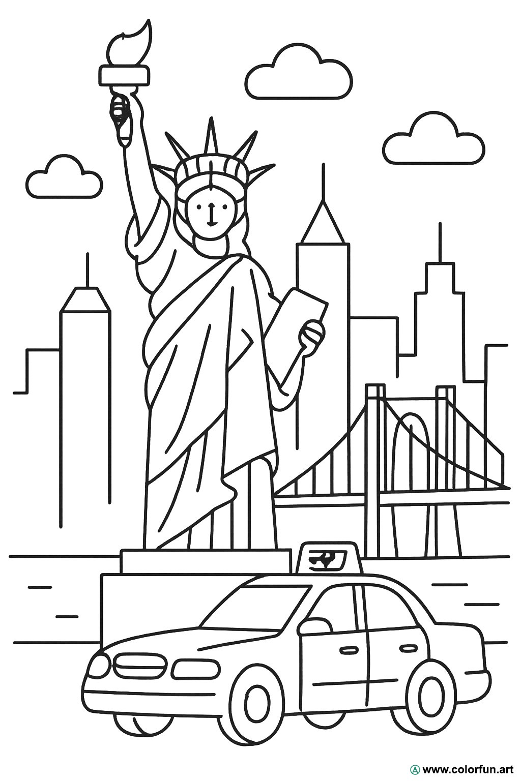 Desenhos para colorir artísticos de Nova Iorque Para Baixar ou Imprimir ...