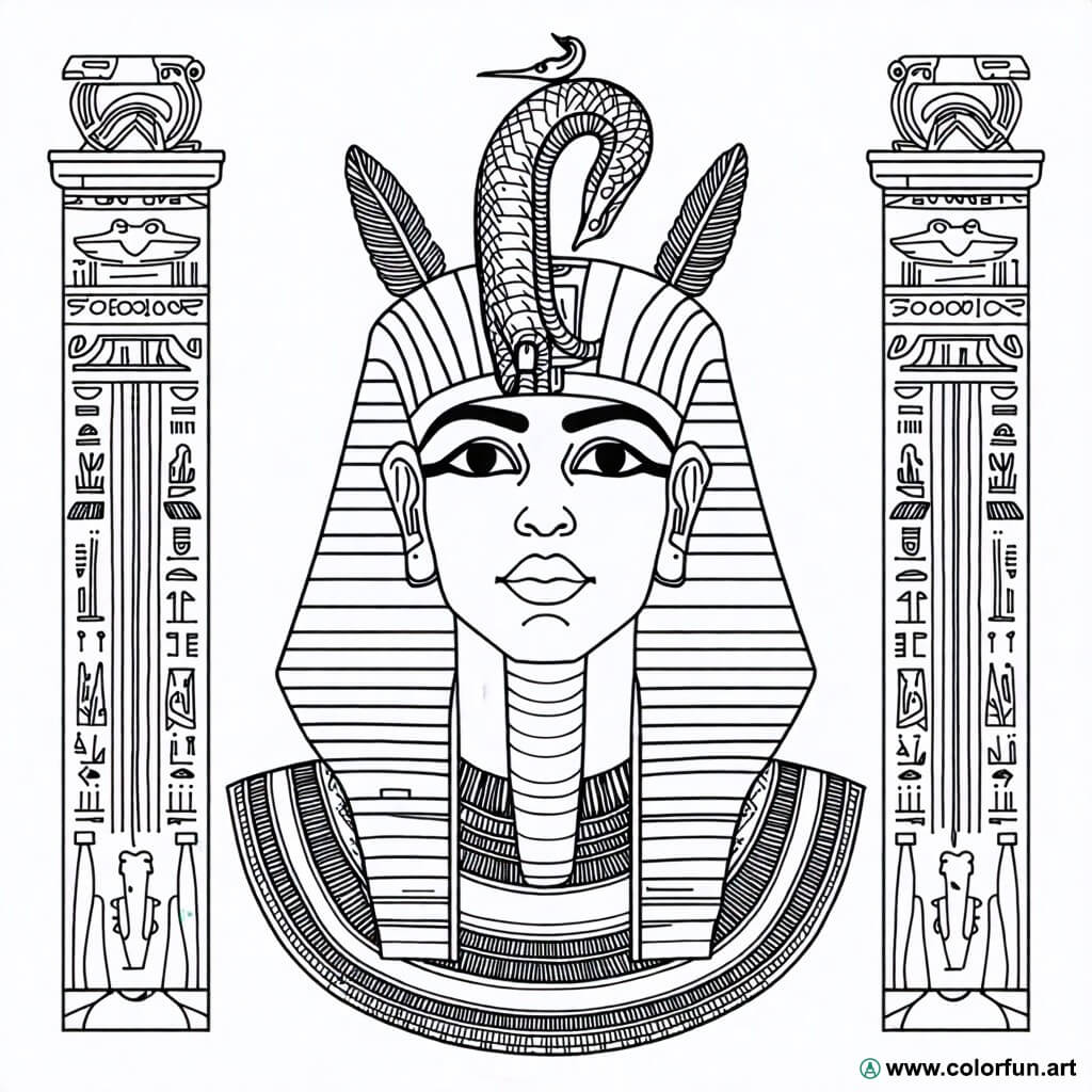 Desenhos para colorir de uma touca de faraó Para Baixar ou Imprimir ...