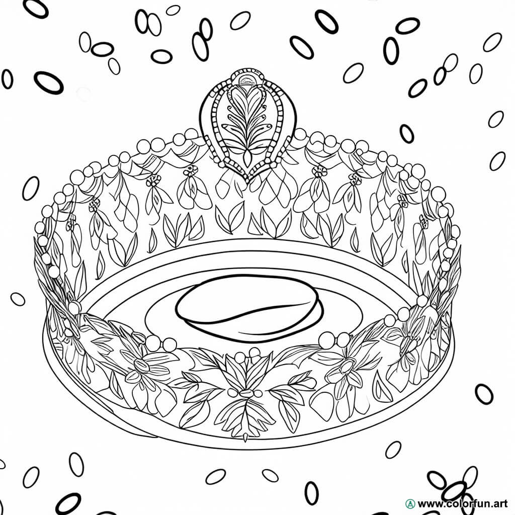 Desenhos para colorir de uma coroa de bolo-rei Para Baixar ou Imprimir ...