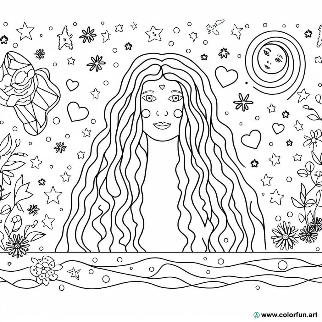 Desenhos para colorir retrato para adulto Para Baixar ou Imprimir ...