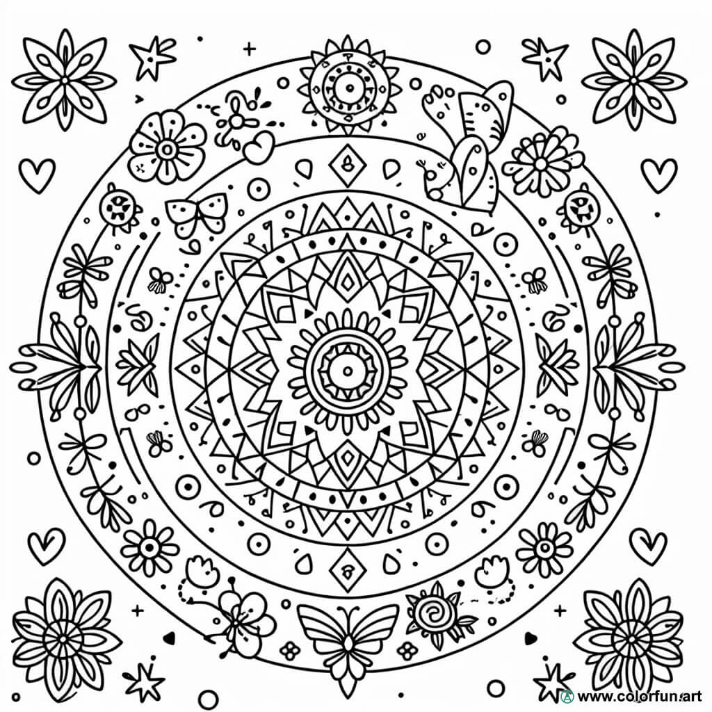 Desenhos para colorir CE1 Mandala: desenhos para colorir para as ...