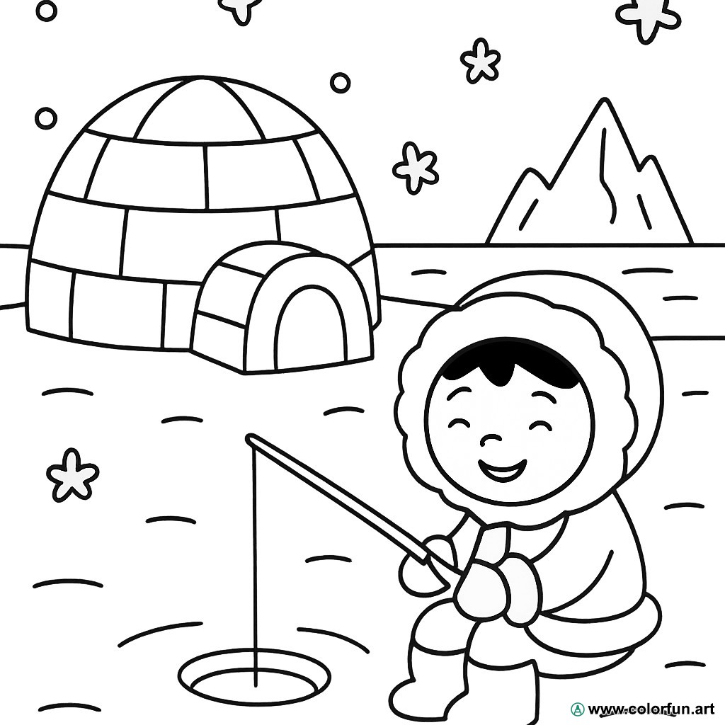 Desenhos para colorir de inuits e iglus Para Baixar ou Imprimir ...