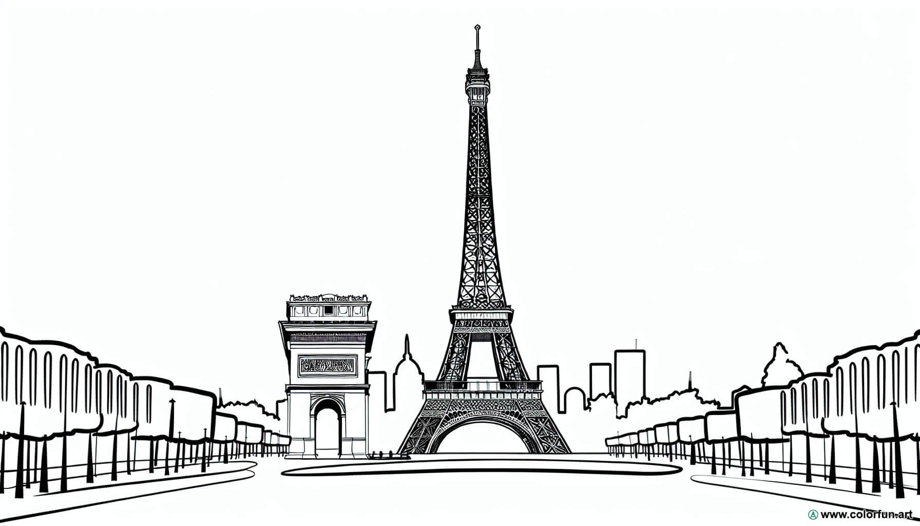 Desenhos para colorir dos monumentos de Paris Para Baixar ou Imprimir ...