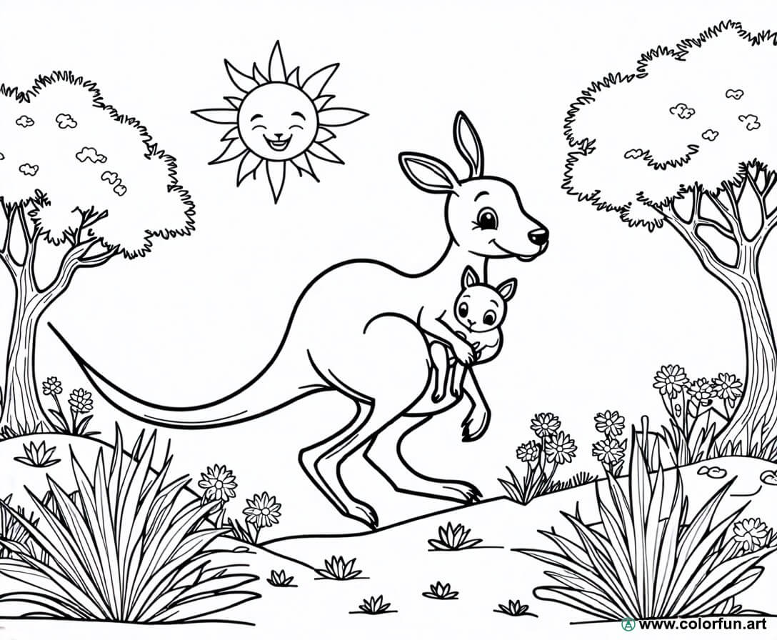 22 Desenho Para Colorir De Cangurus - Desenhos para colorir Gratuitos ...