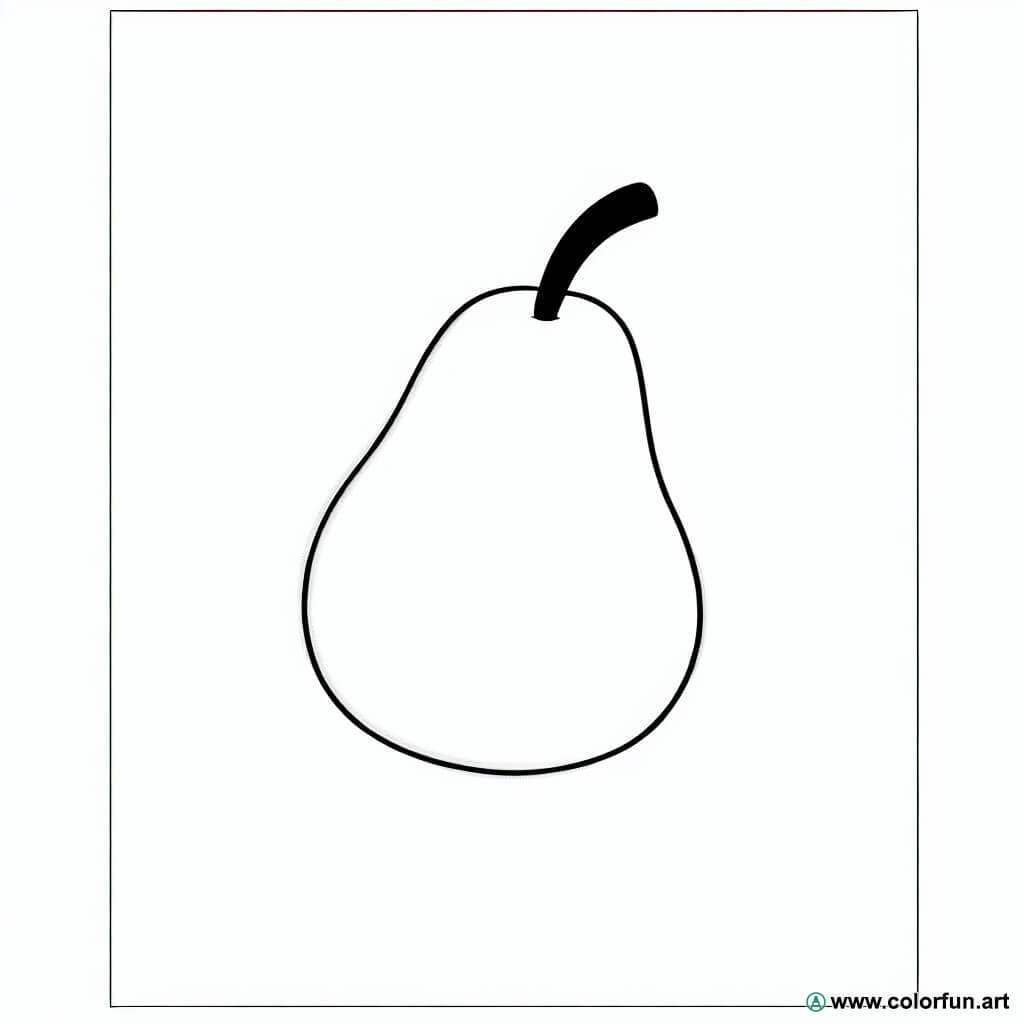 Desenhos para colorir de uma pêra fruta Para Baixar ou Imprimir ...